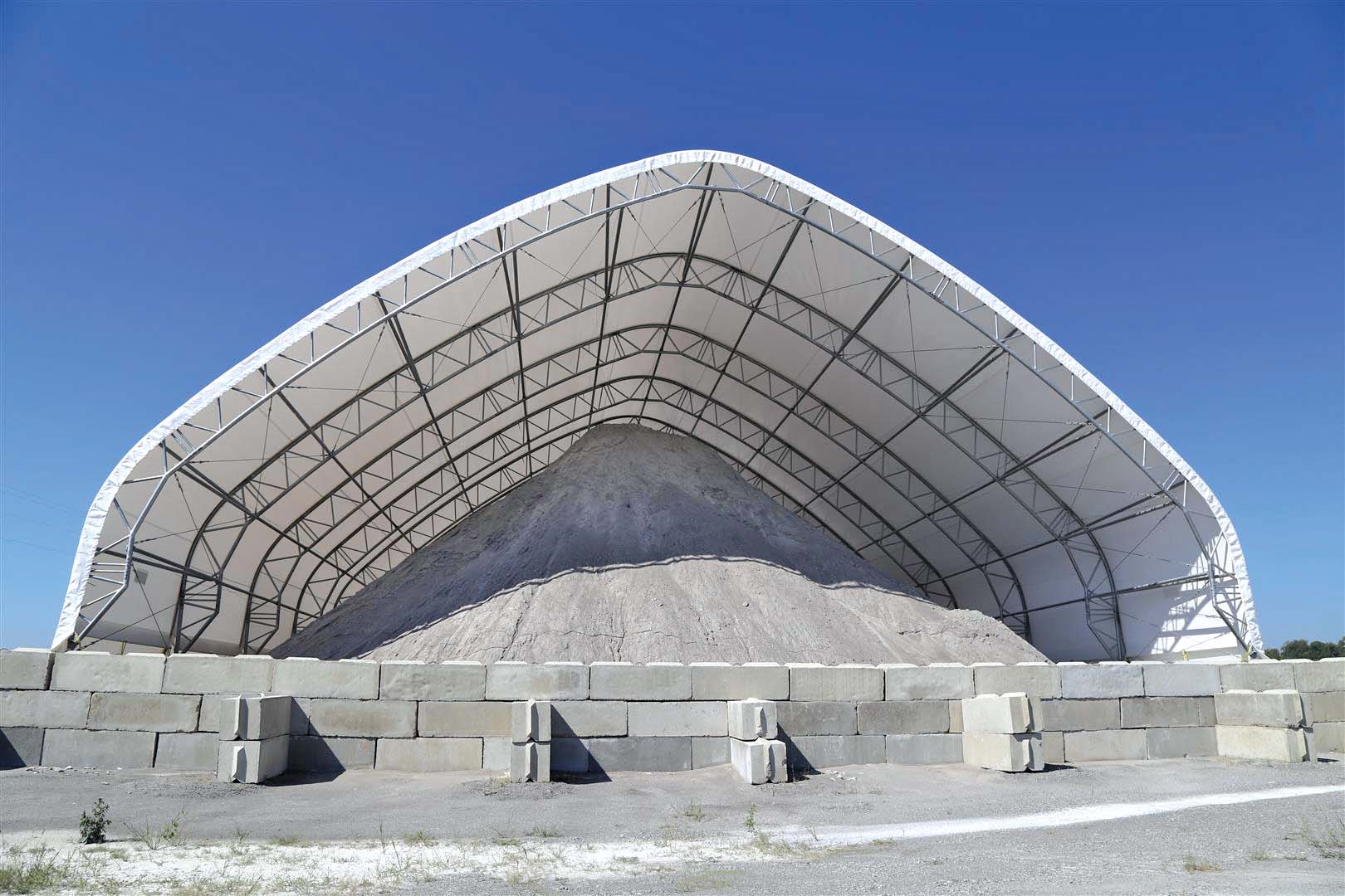 ClearSpan Sand & Salt Buildings: Expansive aggregate storage space ...