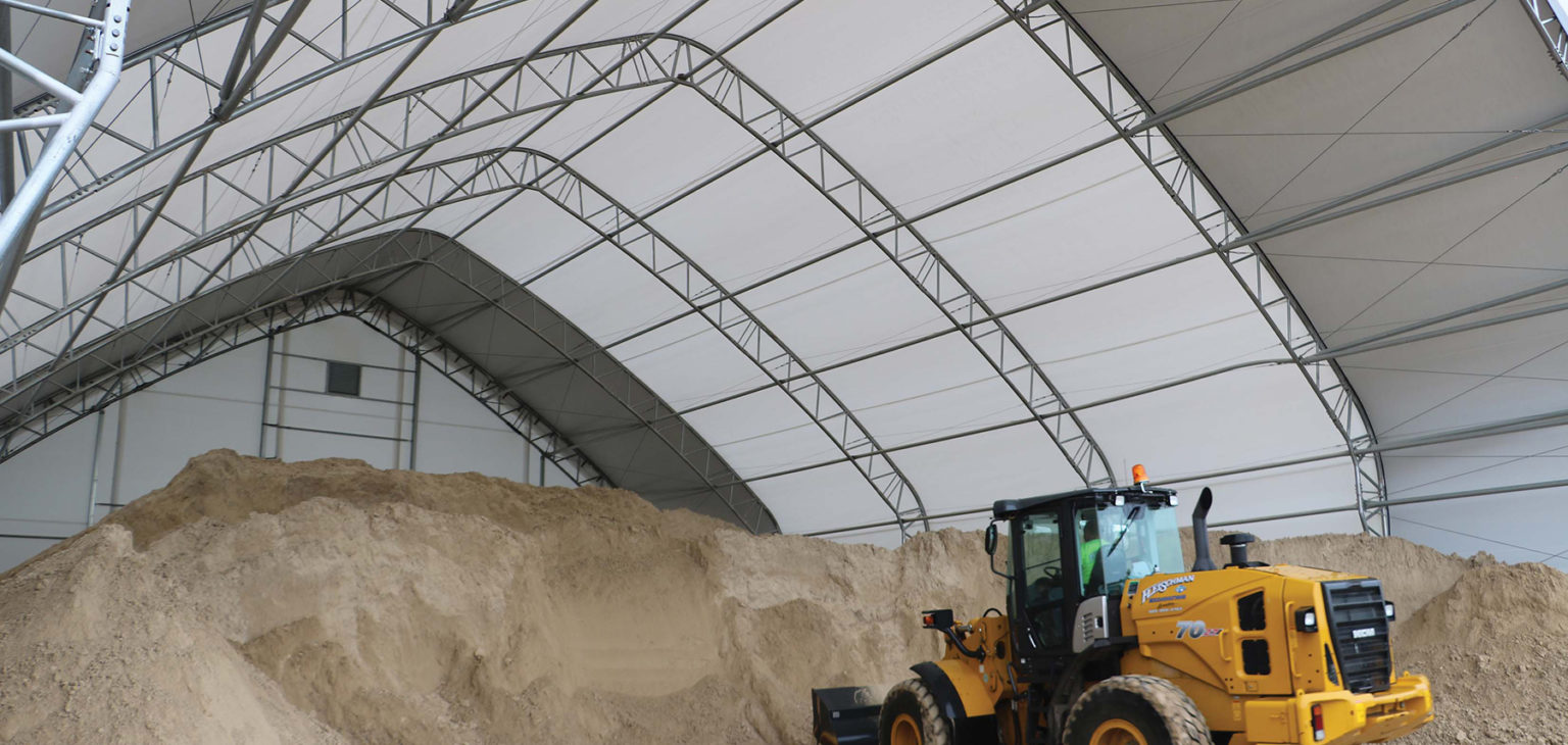 ClearSpan Sand & Salt Buildings: Expansive aggregate storage space ...