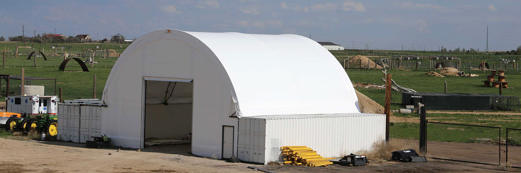 Econoline Truss Container Storage Structures | ClearSpan